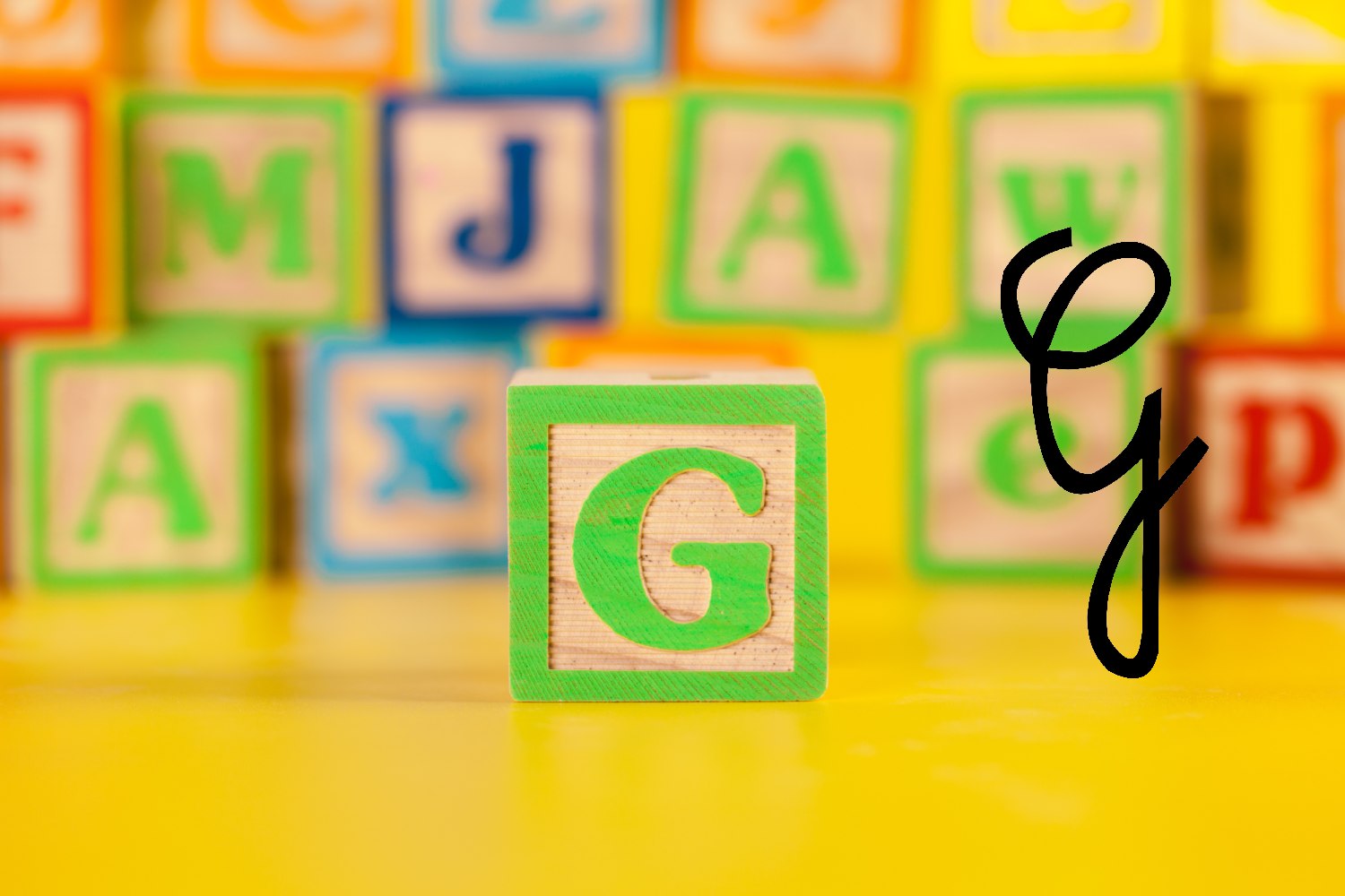 Apprendre à écrire la lettre G: Modèles de Majuscule, Minuscule et ...